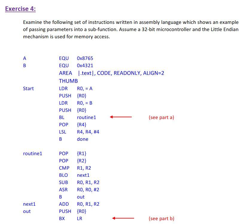 Exercise 4 Examine The Following Set Of Instructions 