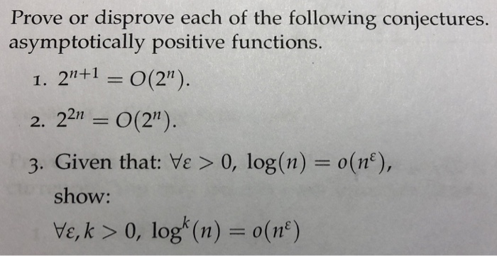 Solved Prove or disprove each of the following conjectures. | Chegg.com