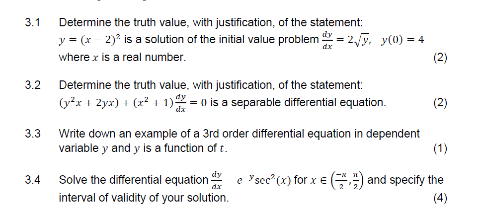 Solved 3.1 Determine the truth value, with justification, of | Chegg.com