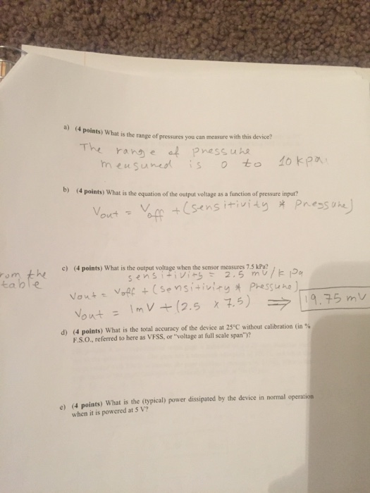 Solved 0.3 2 12x0.5 6 5. For the MPX2010 pressure sensor, | Chegg.com