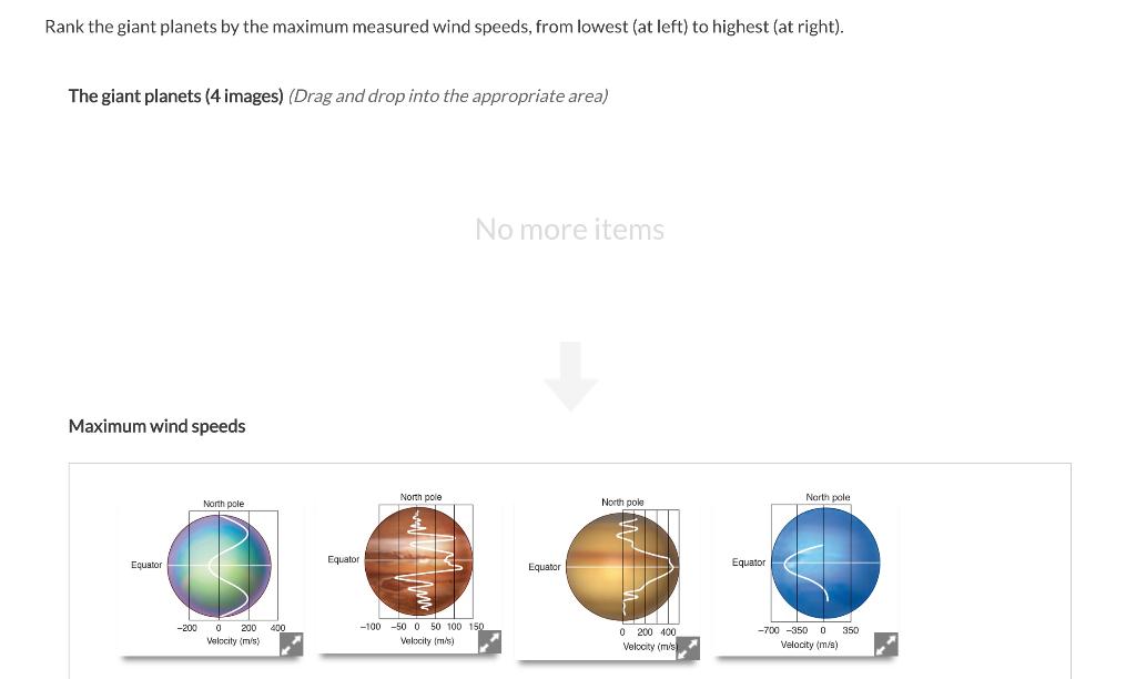 Solved Rank the giant planets by the maximum measured wind | Chegg.com
