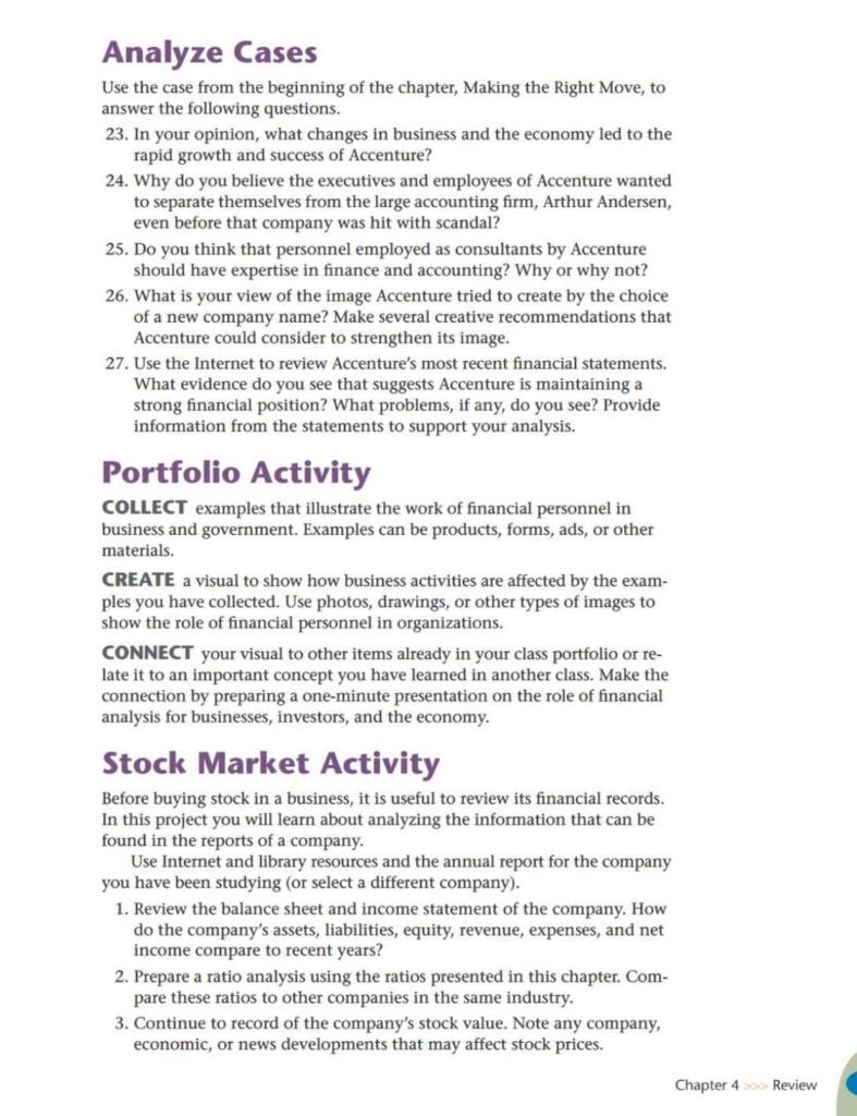 Case STUDY Accenture: Making the Right Move Accenture | Chegg.com