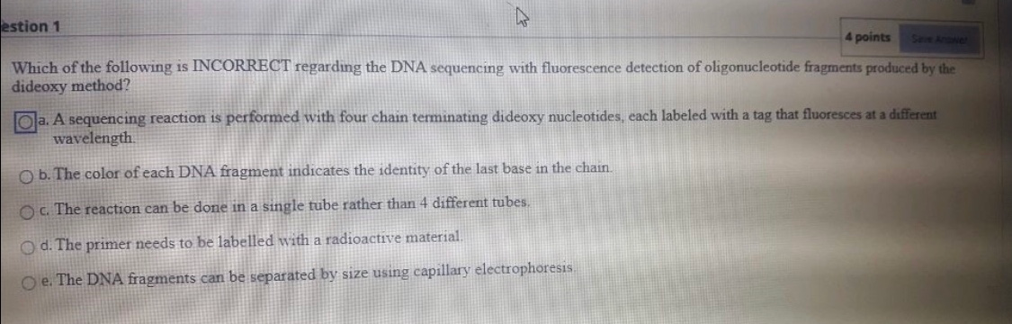 Solved estion 1 4 points Which of the following is INCORRECT | Chegg.com Solved estion 1 4 points Which of the following is INCORRECT | Chegg.com