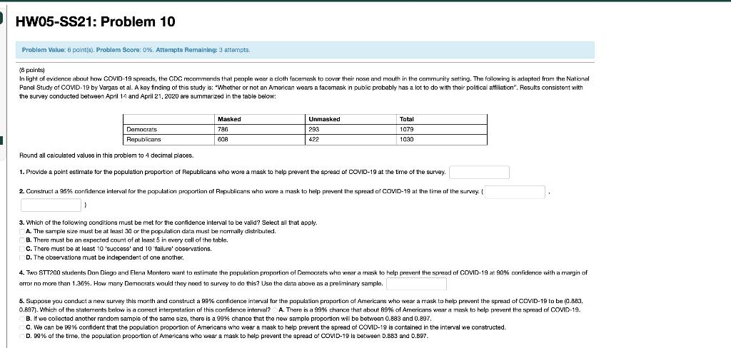 Solved HW05-SS21: Problem 10 Problem Value 6 points). | Chegg.com