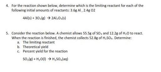 [Solved]: 4. For the reaction shown below, determine which