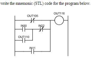 Solved write the mnemonic (STL) code for the program below. | Chegg.com