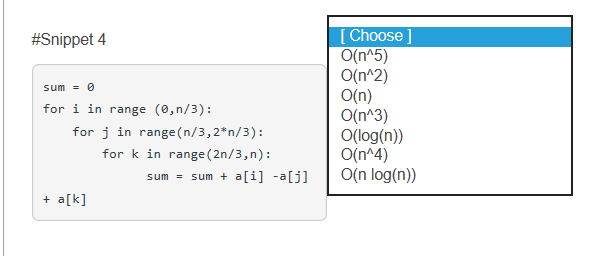 Solved Below are code snippets in python that iterate | Chegg.com