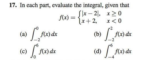 Solved 17. In each part, evaluate the integral, given that | Chegg.com