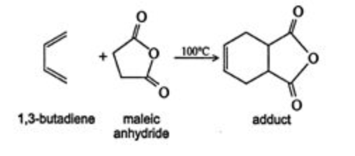 Solved 100°C 1,3-butadiene 0 adduct maleic anhydride 1H | Chegg.com