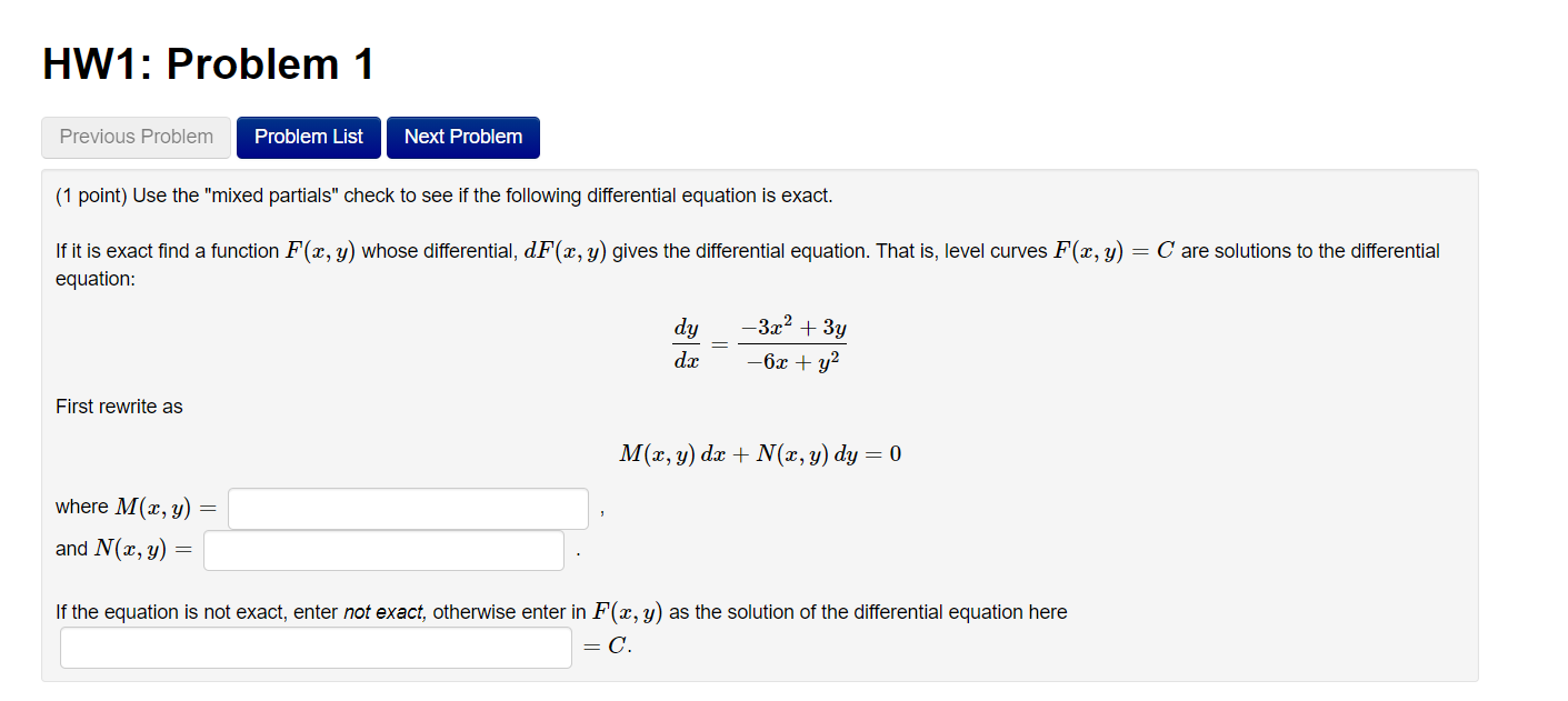 Solved HW1: Problem 1 Previous Problem Problem List Next | Chegg.com