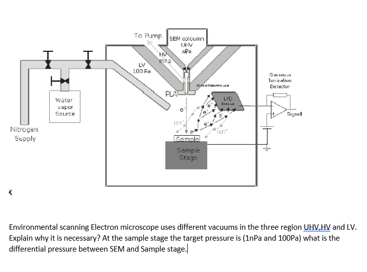 Solved To Pump SEM coloumn UH npa HV Fora 100 Pa GASSOUS | Chegg.com
