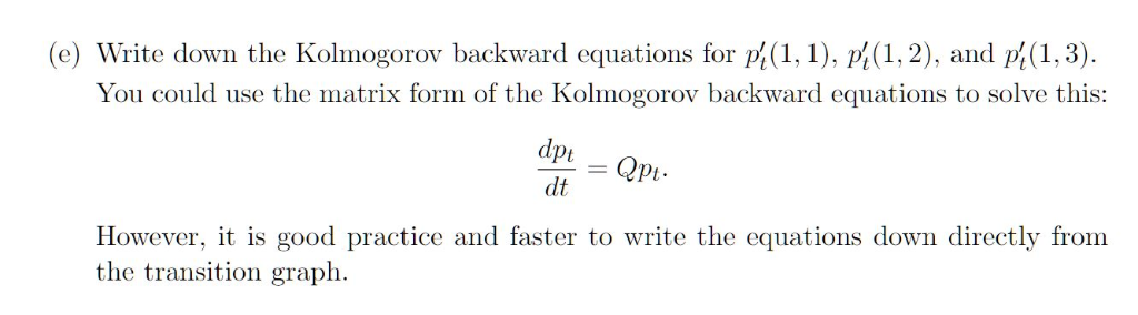 Thank Consider A Continuous Time Markov Chain With