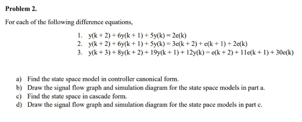 Solved For each of the following difference equations, 1. | Chegg.com