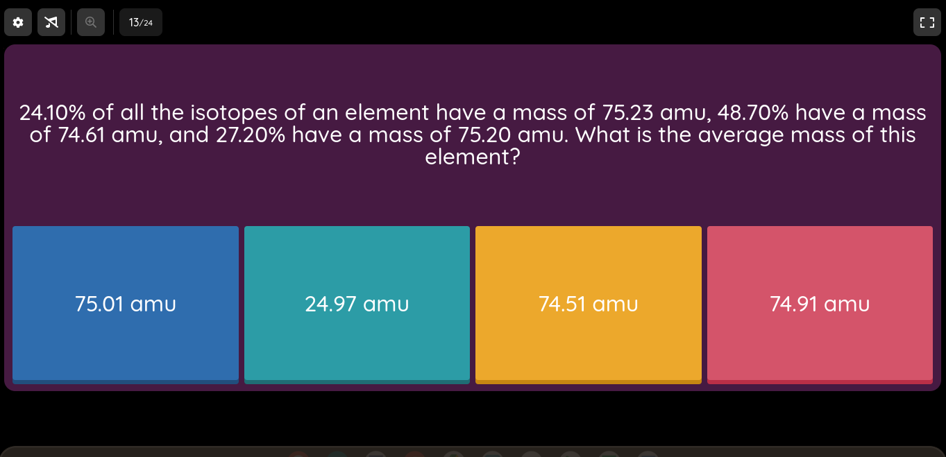 Solved 24.10% of all the isotopes of an element have a mass | Chegg.com