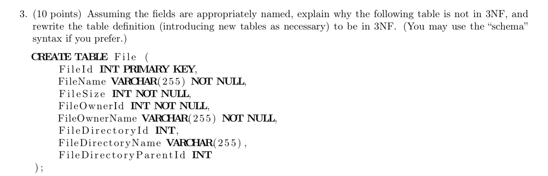 Solved 3. (10 points) Assuming the fields are appropriately | Chegg.com