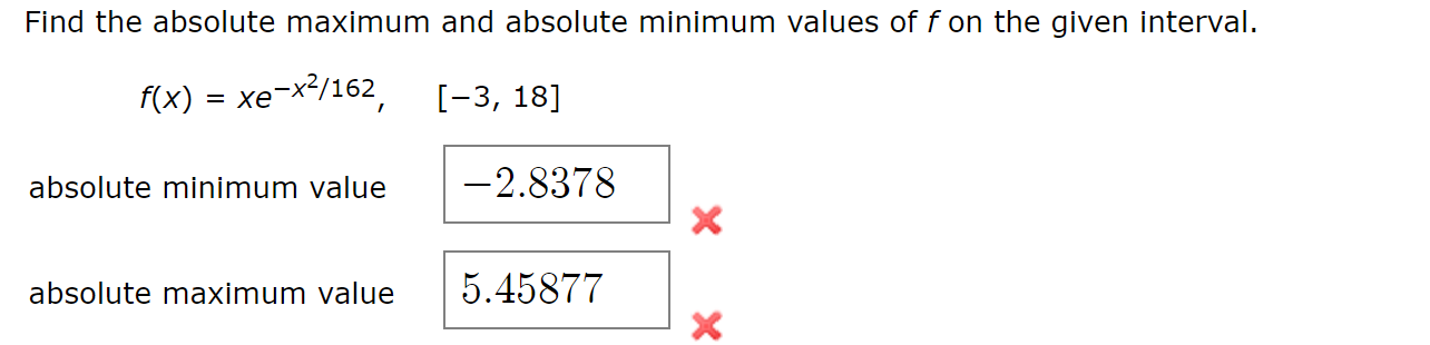 Solved Find the absolute maximum and absolute minimum values | Chegg.com