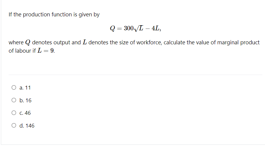 Solved The demand function Q and cost function C(Q) of a | Chegg.com