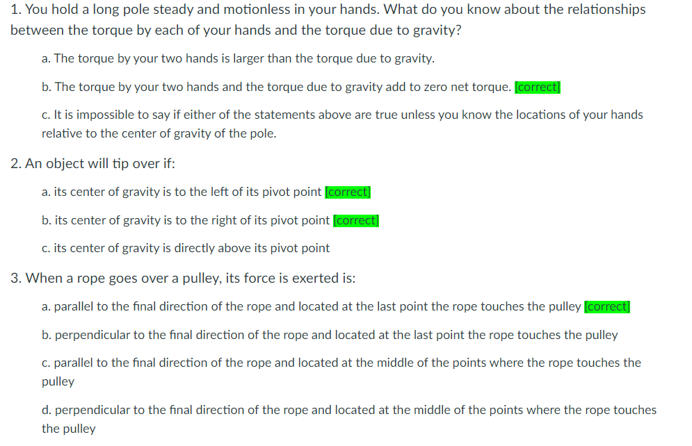 Solved 1. You hold a long pole steady and motionless in your | Chegg.com