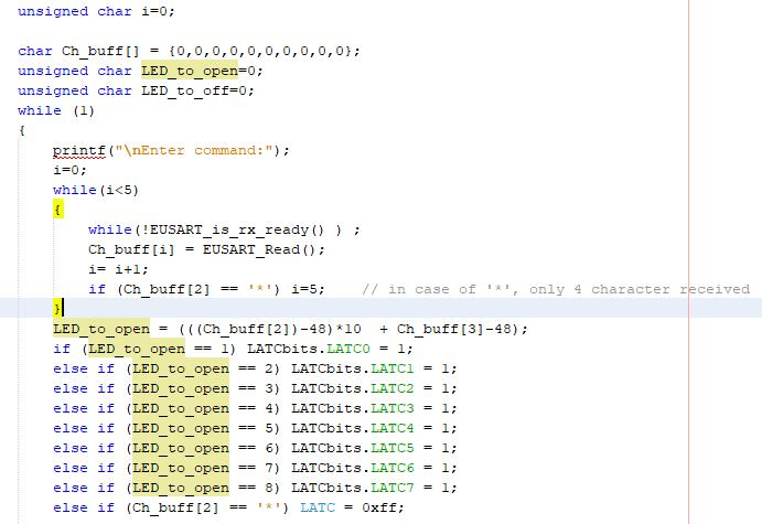Using MPLABX IDE I have done the first : turn on | Chegg.com
