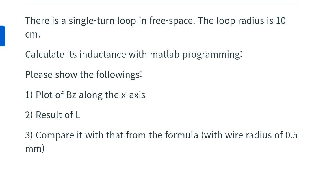 Solved There is a single-turn loop in free-space. The loop | Chegg.com