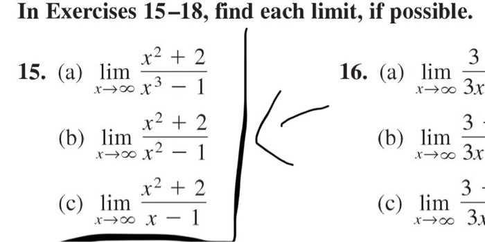 Solved In Exercises 15-18, find each limit, if possible. x2 | Chegg.com