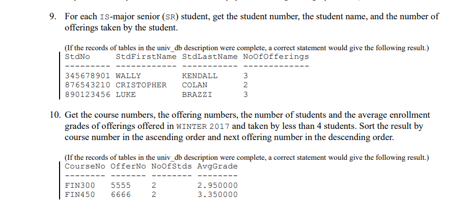 Solved 1. Get the name, the major, and the GPA of every | Chegg.com