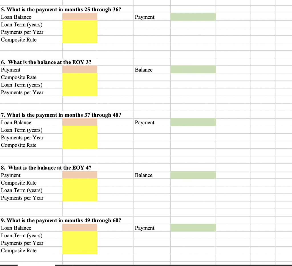 Adjustable Rate Mortgage Excel Assignment Consider | Chegg.com