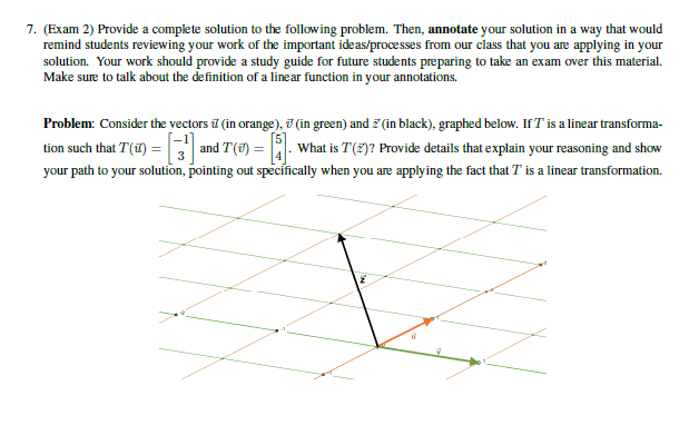 Solved (Exam 2) Provide a complete solution to the following | Chegg.com