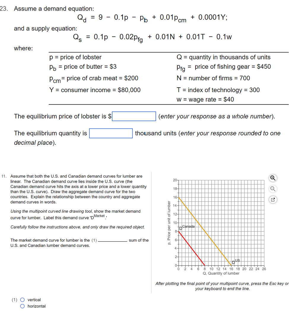 PLEASE ANSWER BOTH QUESTIONS :)Assume a demand | Chegg.com