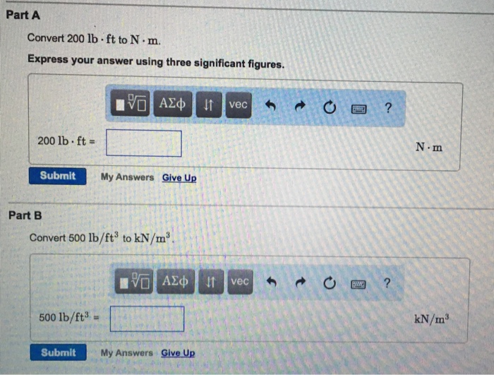 Solved Convert 200 Lb Middot Ft To N Middot M Express Your Chegg