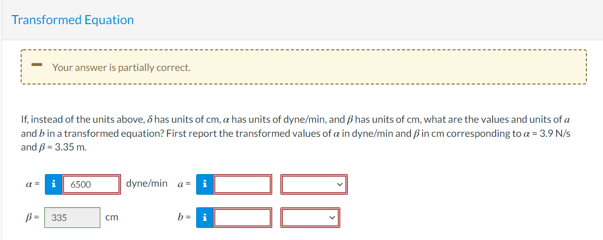 Solved A formula with three variables (α,β,δ) and two | Chegg.com