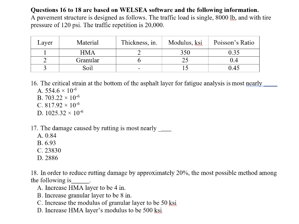 Solved Questions 16 to 18 are based on WELSEA software and | Chegg.com