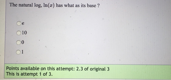 Solved Which of the following is equivalent to log, (c) = a | Chegg.com
