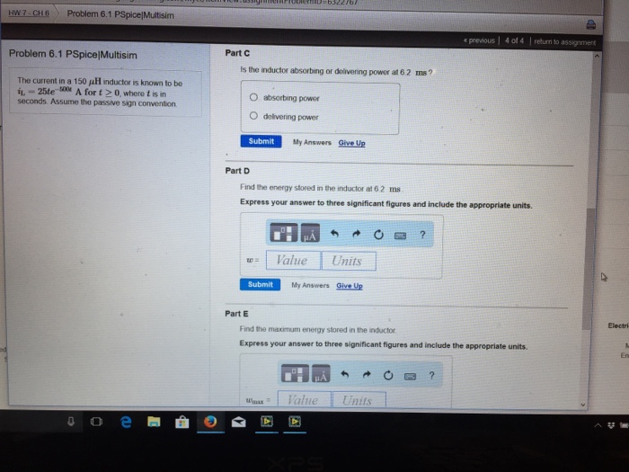 Solved HW7 CH8 Problem 6.1 PSpice Multisim previous | 4 of 4 | Chegg.com Solved HW7 CH8 Problem 6.1 PSpice Multisim previous | 4 of 4 | Chegg.com