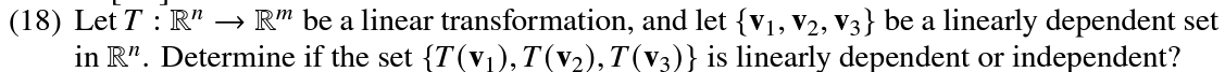 Solved (18) Let T:Rn→Rm be a linear transformation, and let | Chegg.com