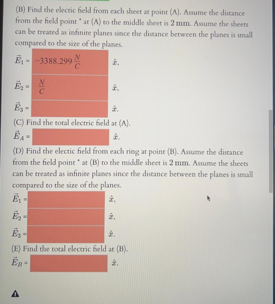 Solved Three large circular charged sheets are placed | Chegg.com