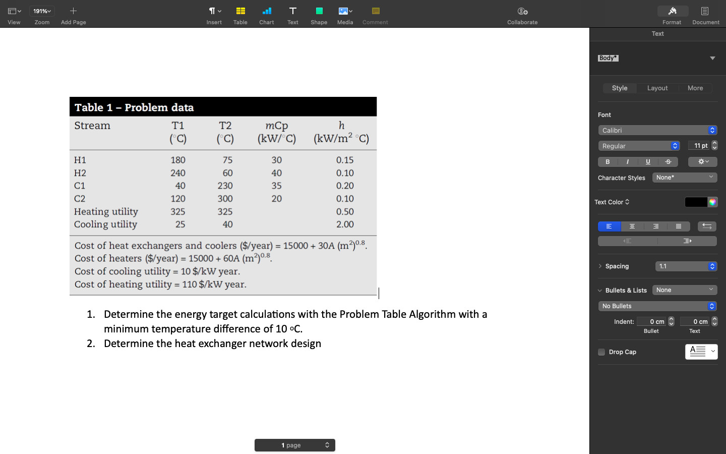 Solved 191% T E T Text E Document View Zoom Add Page Insert | Chegg.com