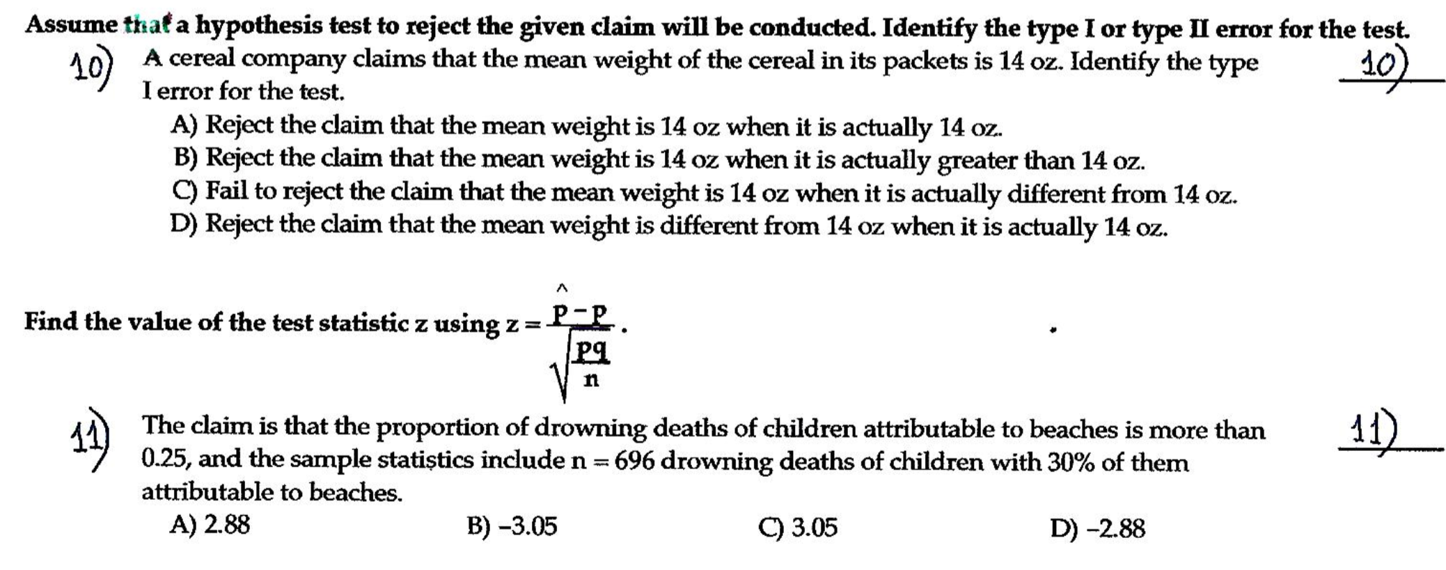 Solved Assume that a hypothesis test to reject the given | Chegg.com