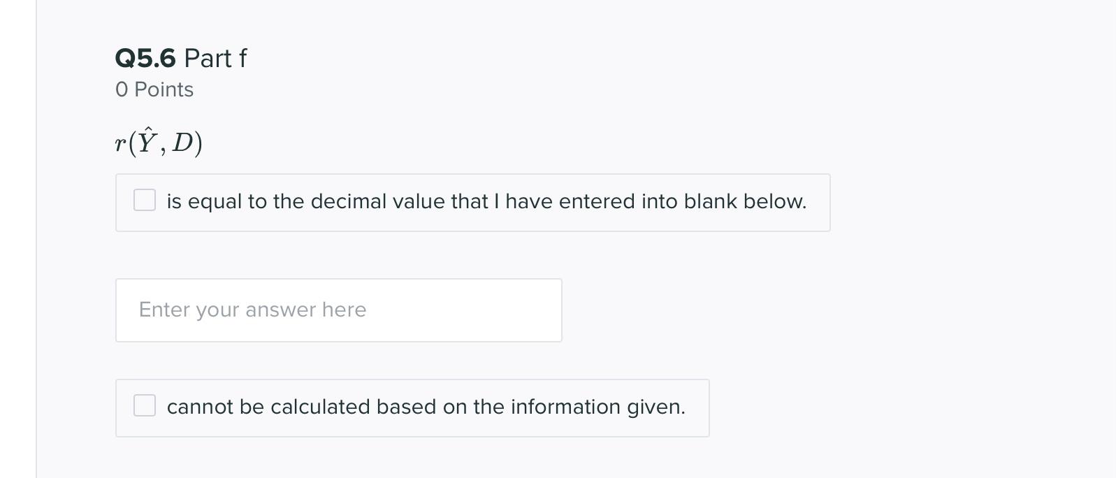 Solved Q5 Correlation and Linear Functions 0 Points Let | Chegg.com