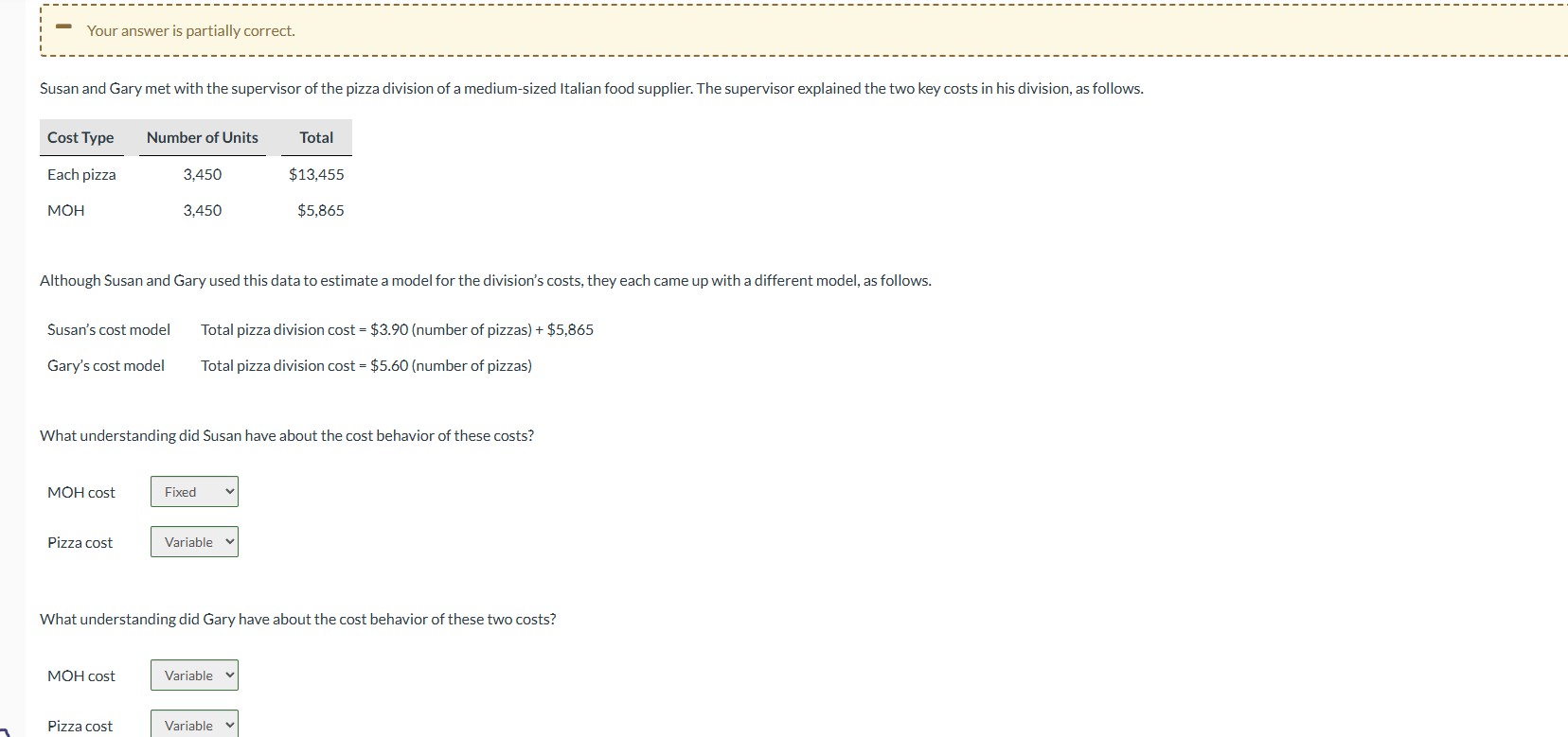 Solved Your answer is partially correct. Recognizing that | Chegg.com