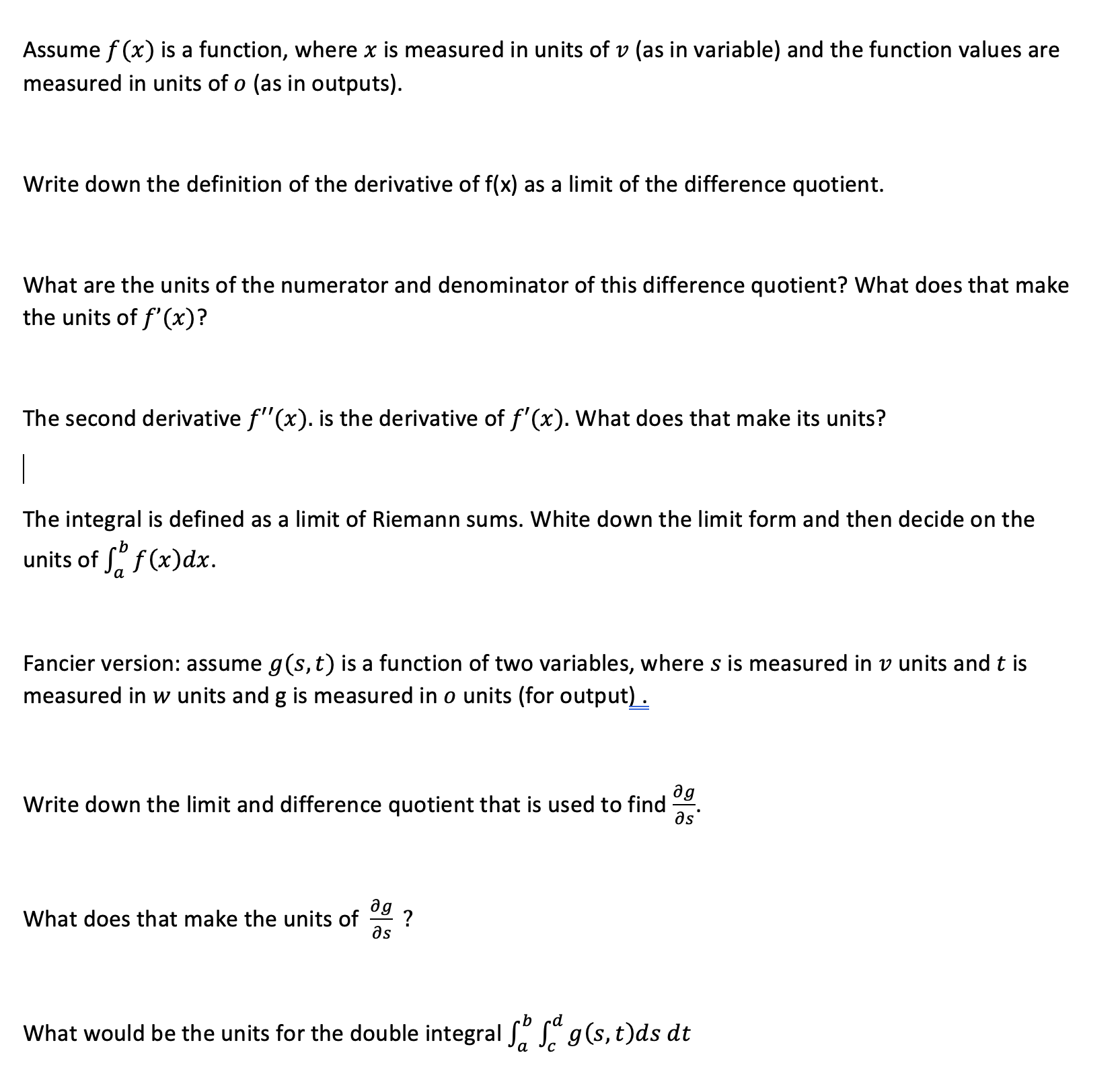 Solved Assume f(x) is a function, where x is measured in | Chegg.com