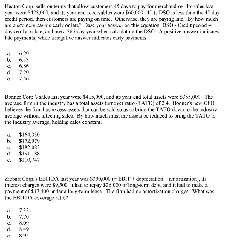 Solved Heaton Corp. sells on terms that allow customers 45 | Chegg.com