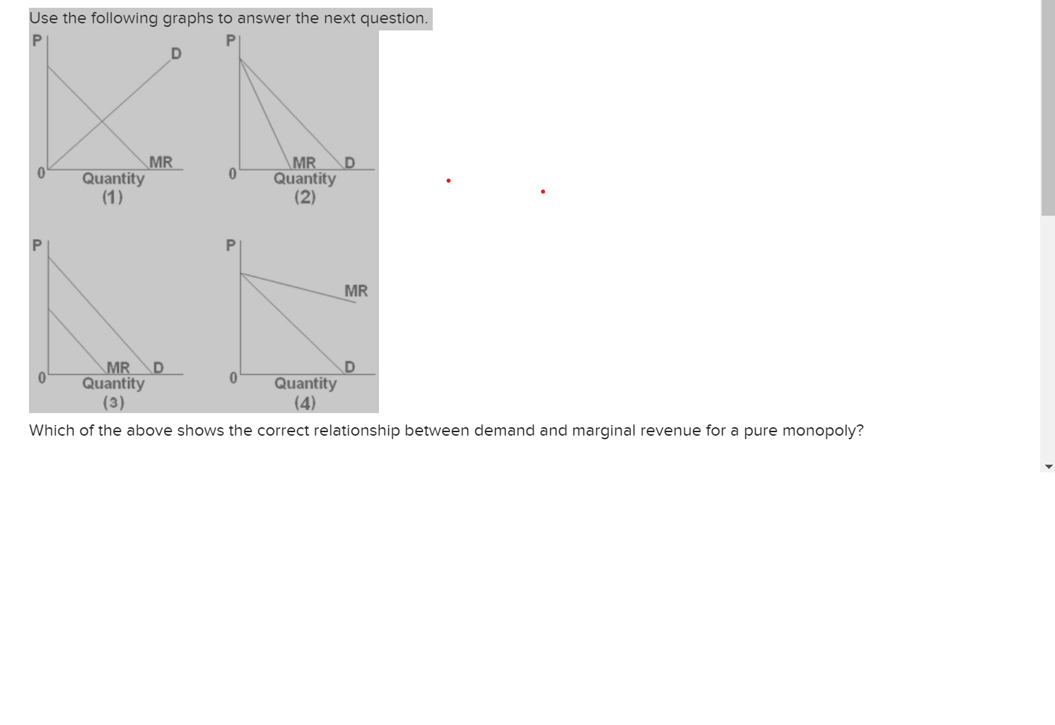 Solved Use the following graphs to answer the next question. | Chegg.com