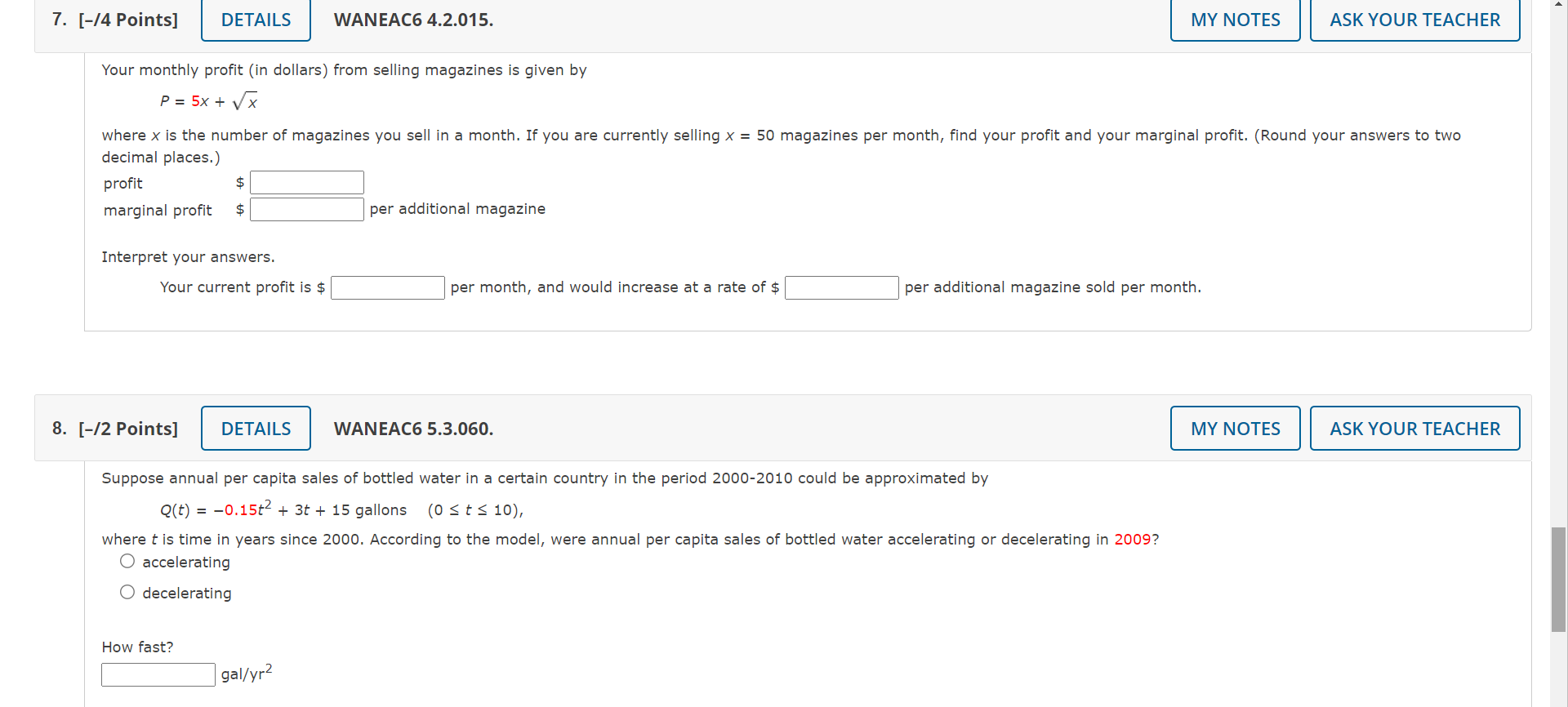 Solved Your monthly profit (in dollars) from selling | Chegg.com