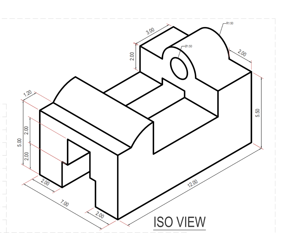 Solved Please draw the Top, Front, and Right views for the | Chegg.com