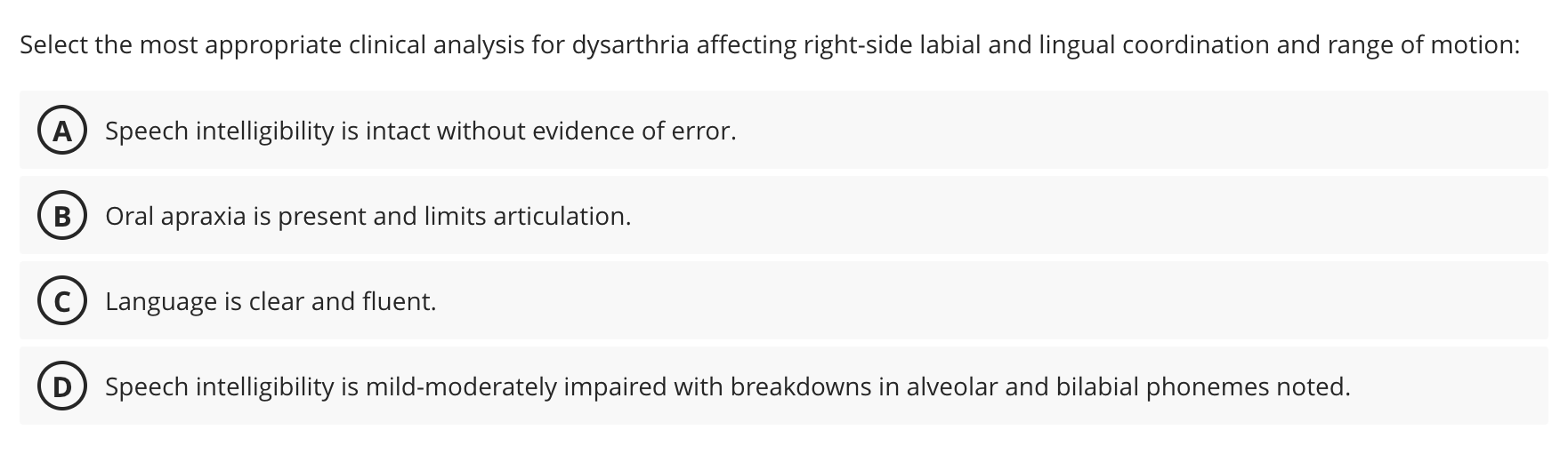 Solved Select the most appropriate clinical analysis for | Chegg.com