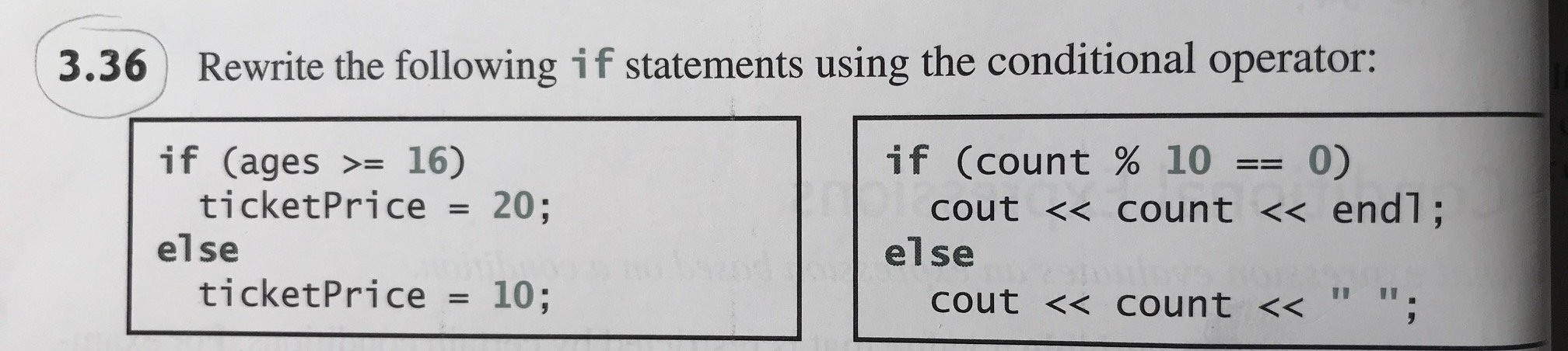 Solved (3.36 Rewrite the following if statements using the | Chegg.com