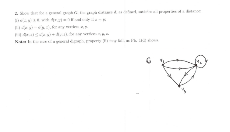 Solved 2. Show that for a general graph G, the graph | Chegg.com