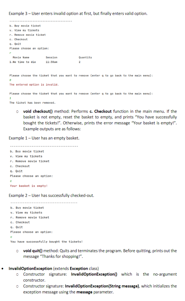 Solved Overview You will build a Movie Ticketing System for | Chegg.com