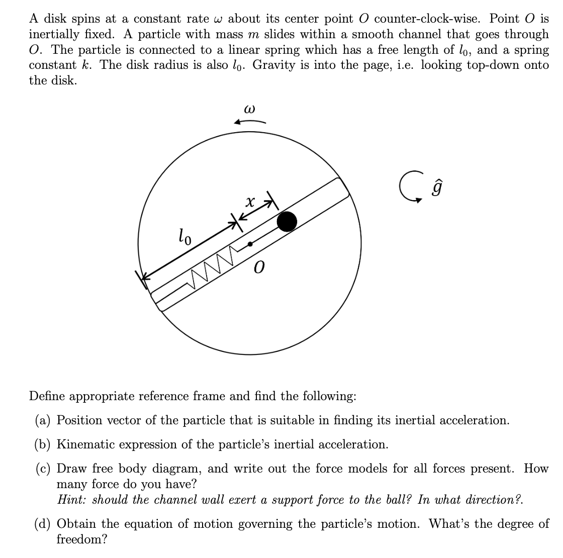 Solved please helpA disk spins at a constant rate omega | Chegg.com